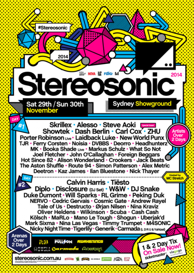 Stereosonic 2014 Releases Individual Day Lineups | lifewithoutandy