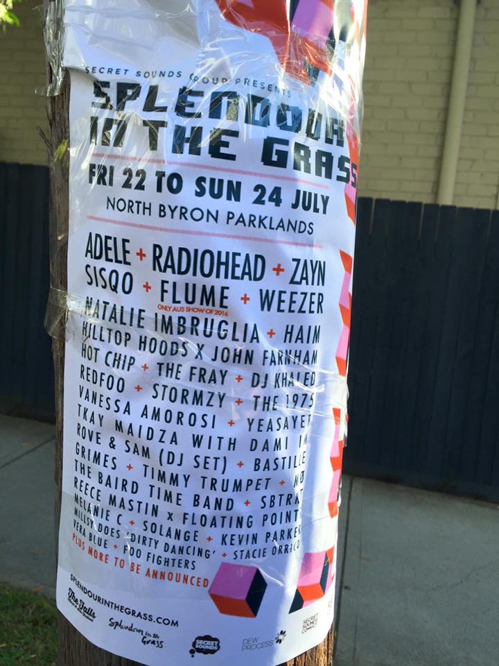 Splendour In The Grass Posters In Sydney Deliver Our Dream Line-Up ...