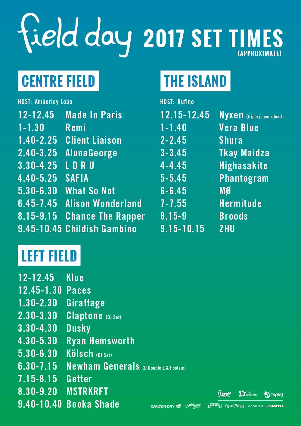 Get Planning: Field Day Reveal Their 2017 Set Times | lifewithoutandy