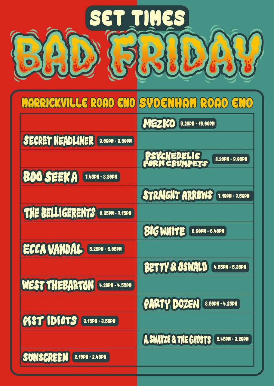 Bad Friday Drops Set Times And Lip-Smacking Food Line Up | lifewithoutandy