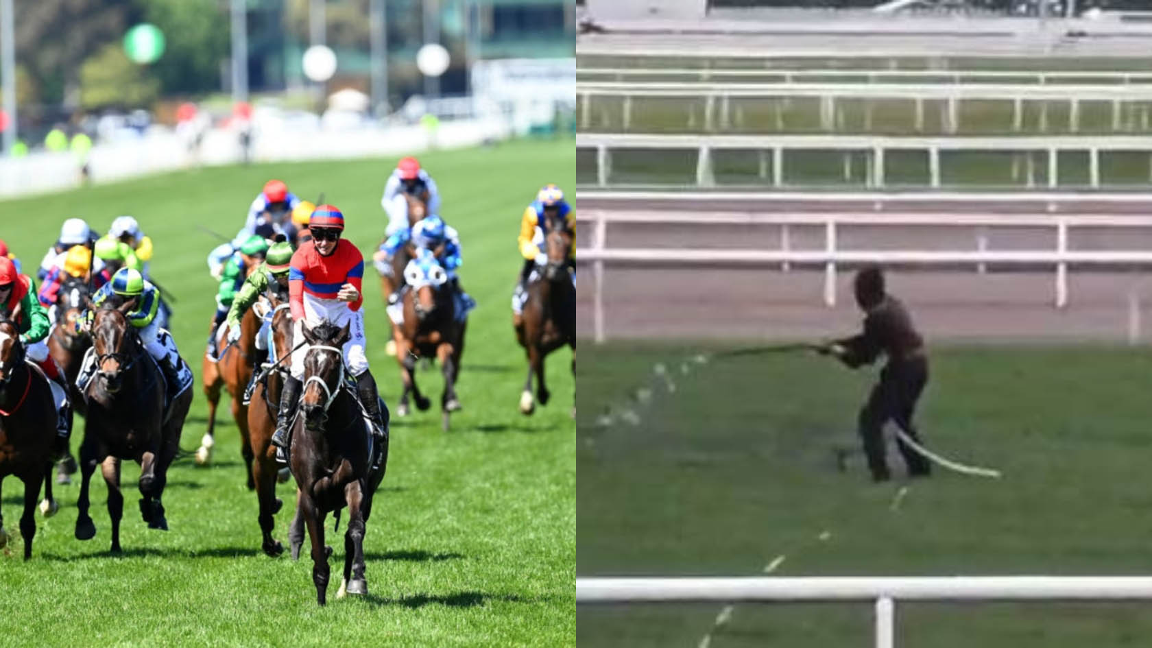 Watch: Protester Dumps 1000 Litres Of Sludge On Melbourne Cup ...